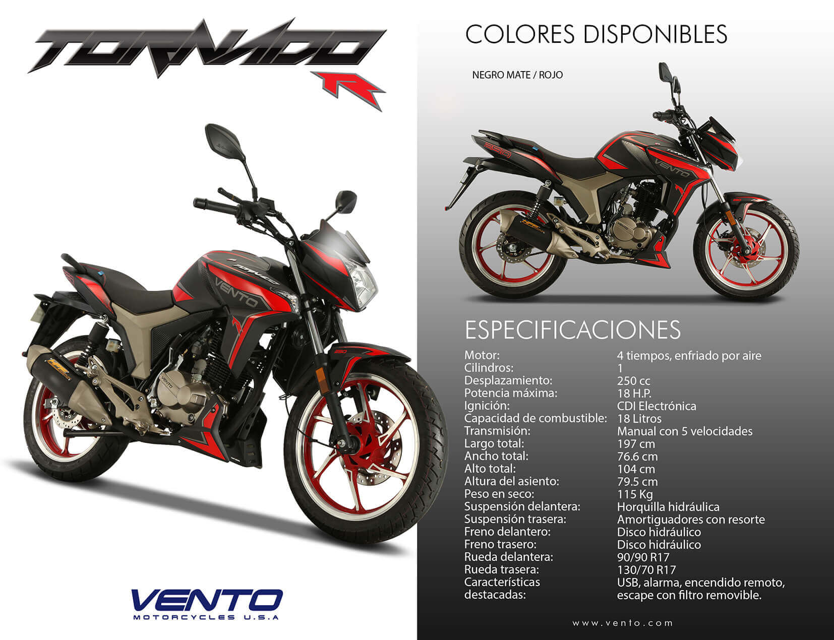 Tornado 250 – Vento Motorcycles U.S.A